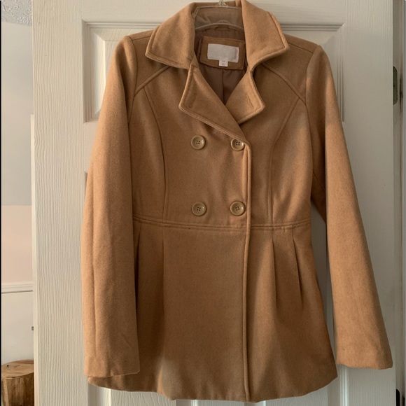 Xhilaration | Jackets & Coats | Fit Flare Faux Double Breasted Coat ...